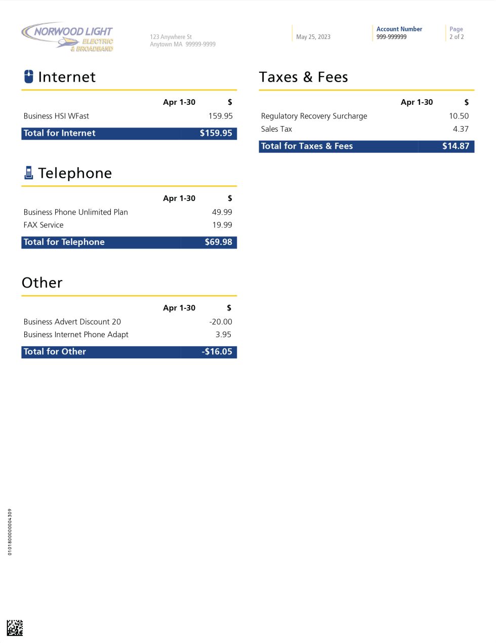 Service Updates and Changes - Norwood Light
